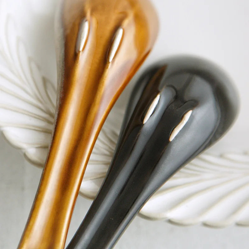 Japanese Asian Soup Spoons | Ceramic Rice Noodle Tableware - 1 Pc ...