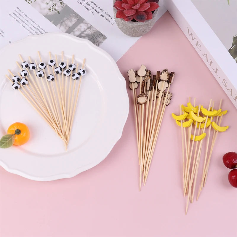 Yellow Banana Fruit Decorative Party Toothpicks | Set of 100 ...