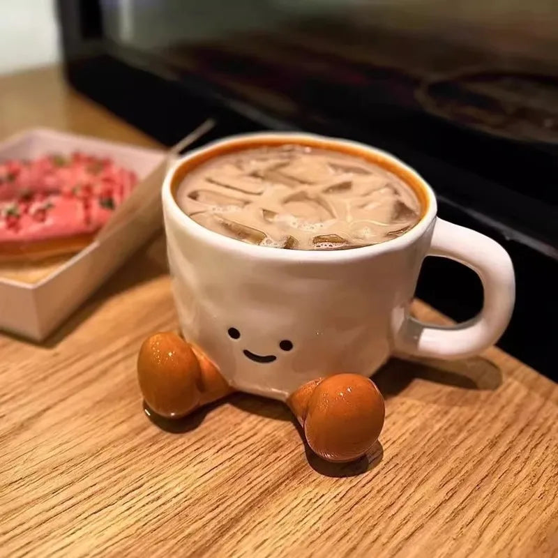 Fun Smiley with Legs Cute Mugs | Order Ceramic Cartoon Cup - 1 Pc ...