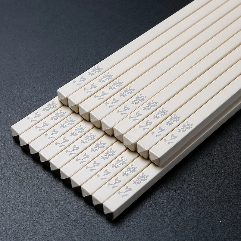 Premium White Alloy Chinese Chopsticks | Extra Long Luxury 10 Pair Set ...
