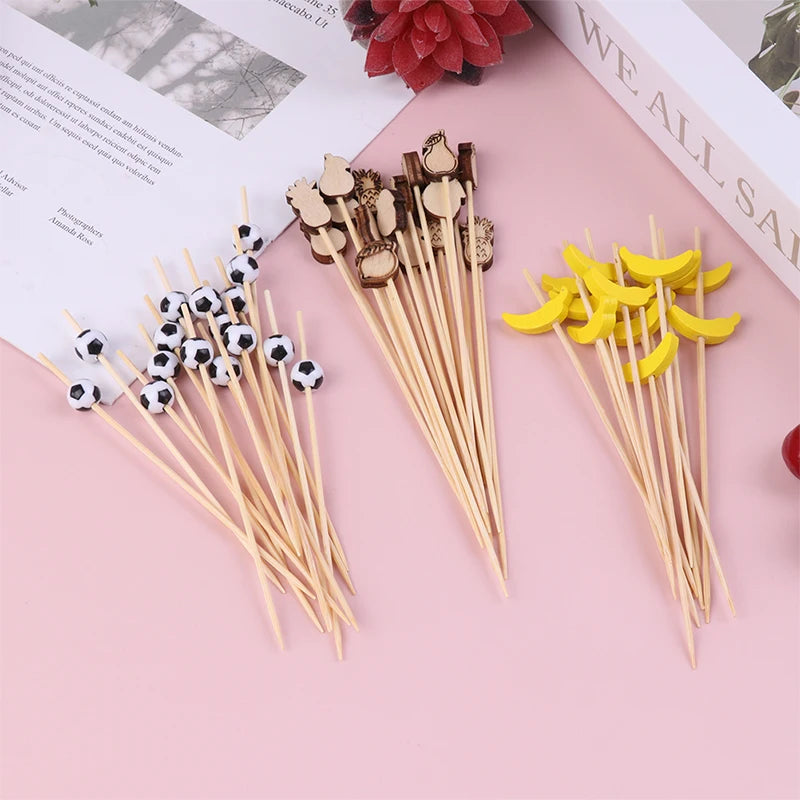 Yellow Banana Fruit Decorative Party Toothpicks | Set of 100 ...