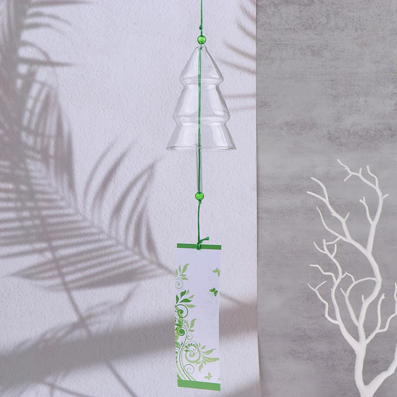 Green Fir Clear Glass Japanese Wind Chimes | Shop Outdoor Furin Bells ...