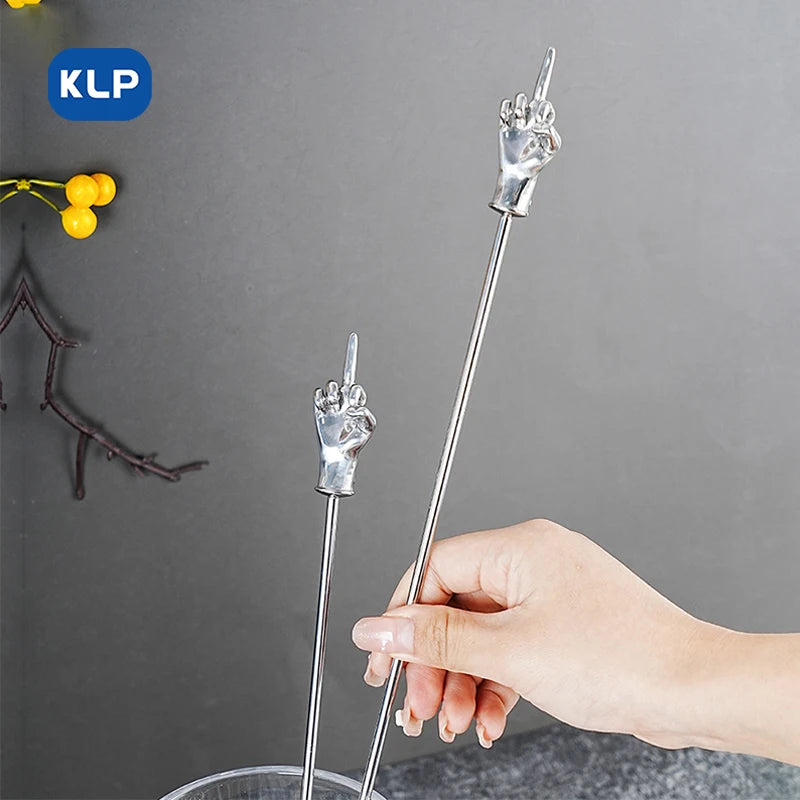 Middle Finger Swizzle Sticks | Funny Drink Cocktail Stirrers - 1/2 Pcs ...