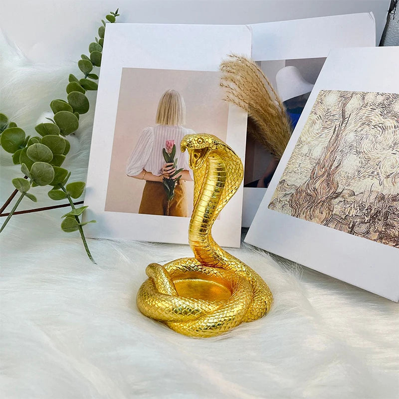 Gold Year Of The Snake Lucky Figurine | Lunar New Year Gifts 2025 ...