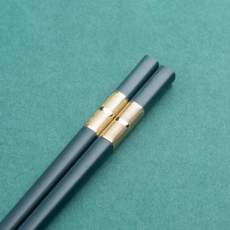Gold & Red Chinese Chopsticks | Metal Luxury Wedding New Year Gift ...