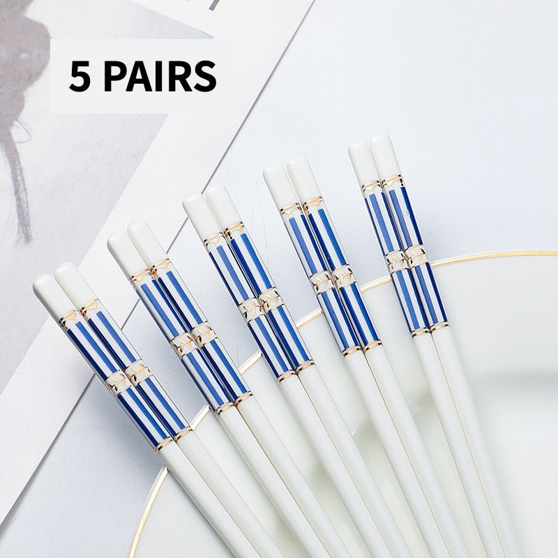 Blue and White Ceramic Chinese Luxury Chopsticks Bone China Porcelain ...