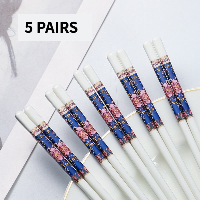 Blue and White Ceramic Chinese Luxury Chopsticks Bone China Porcelain ...