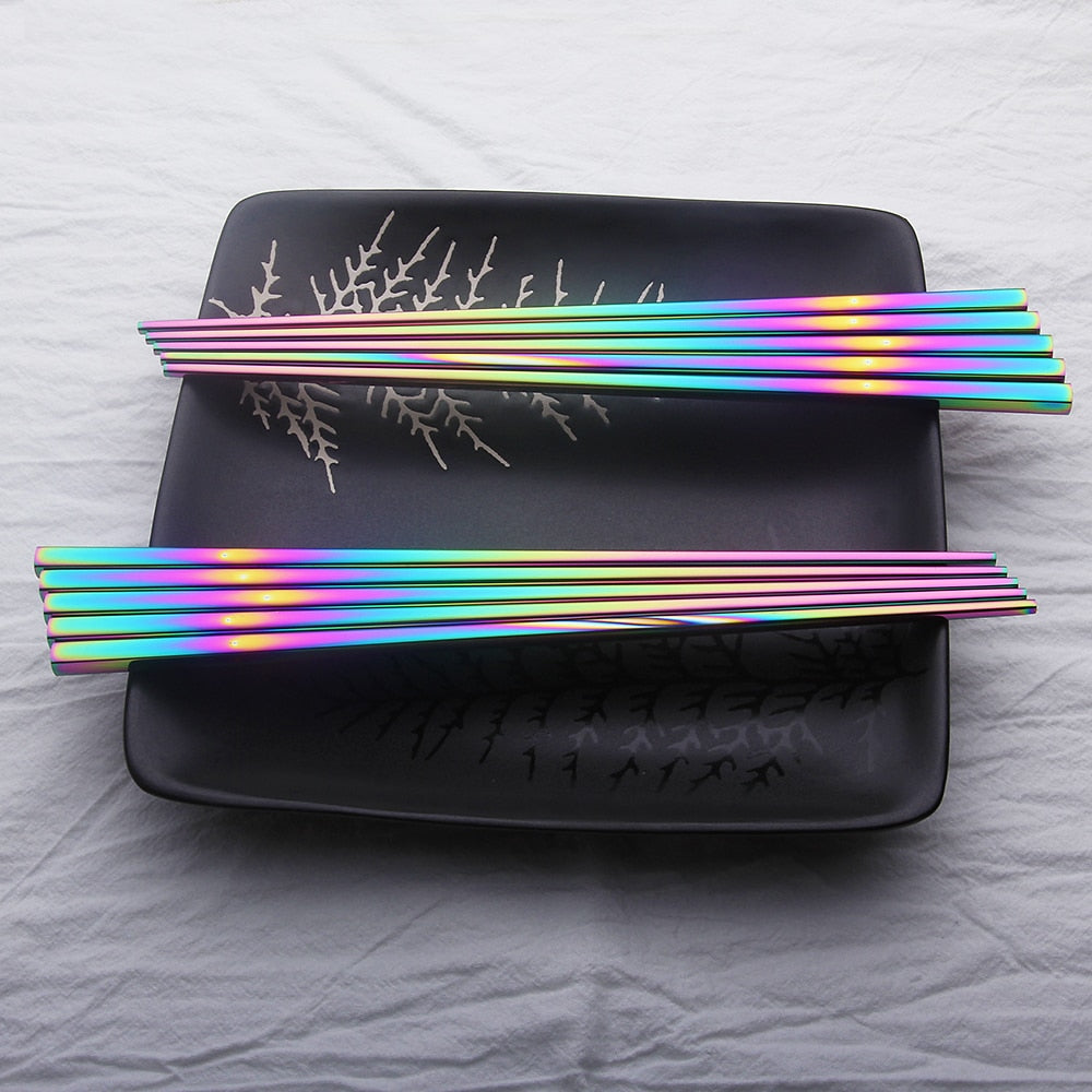 Stainless Steel Rainbow Chopsticks – Beautiful Chopsticks